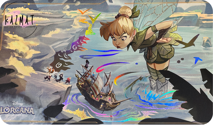 Glitter Tinker Bell Giant Fairy Lorcana Foiled Playmat – KAZMAT